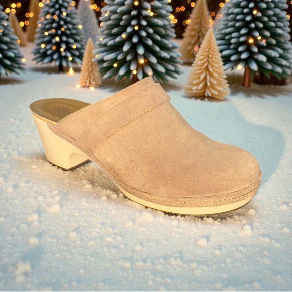 Shoes | Crocs Sarah Triple Comfort Tan Hazelnut Suede Mule Clog Slip On ...